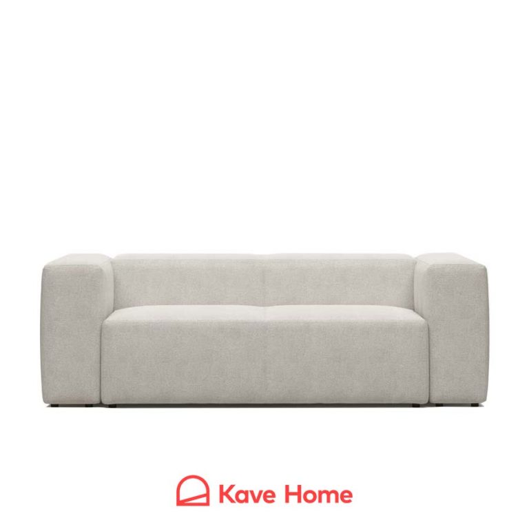 Blok sofa in white fleece from Kave Home | WunderHome