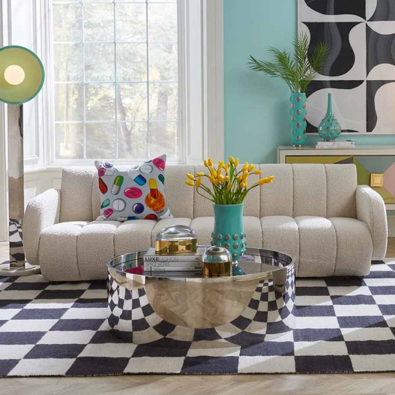 Brigitte Boucle Sofa by Jonathan Adler | WunderHome