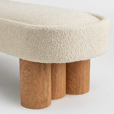 Nieve Boucle Bench from Soho Home | WunderHome